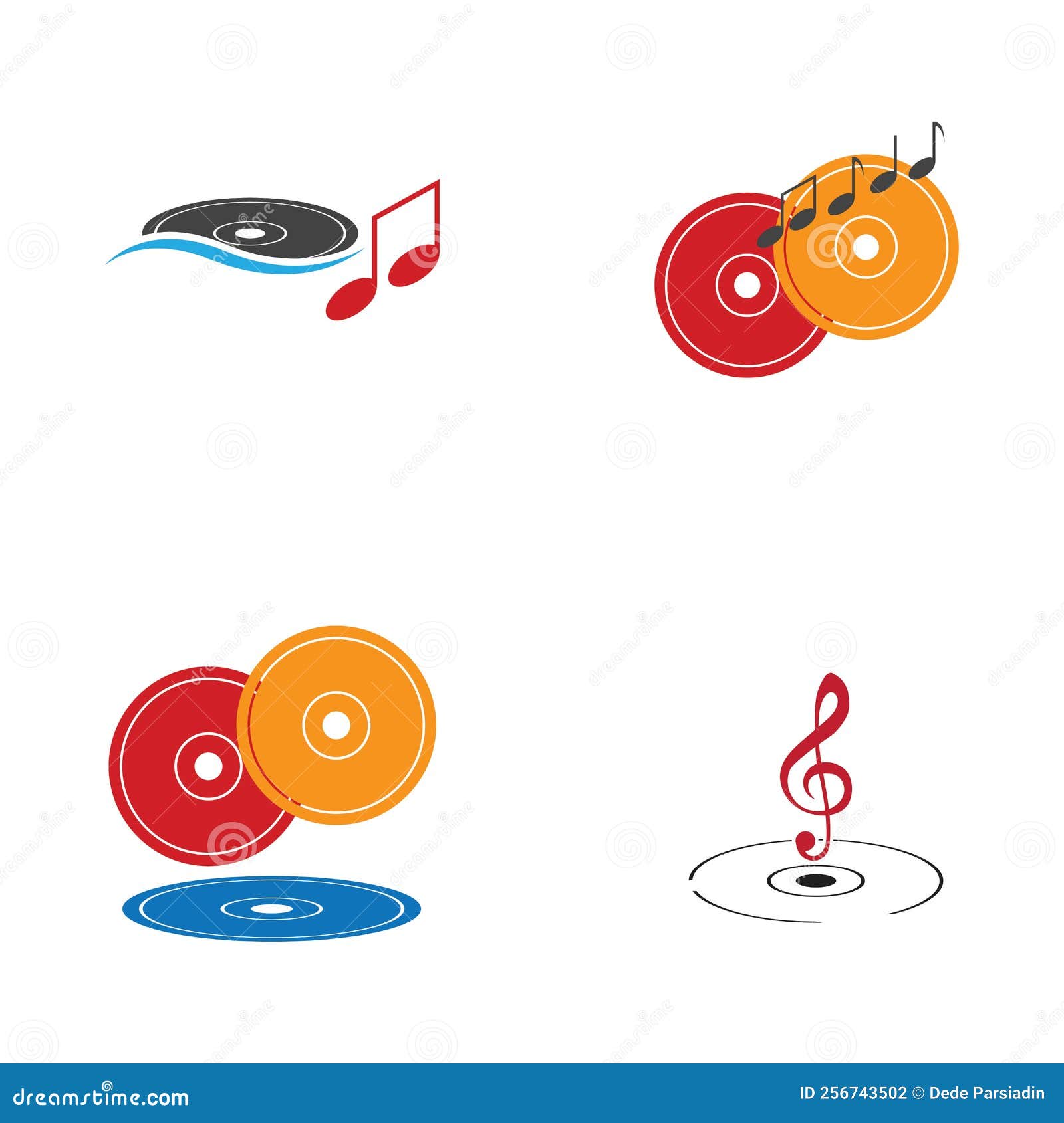 Compact Disc Logo Vector Illustration Design Template Stock Vector ...