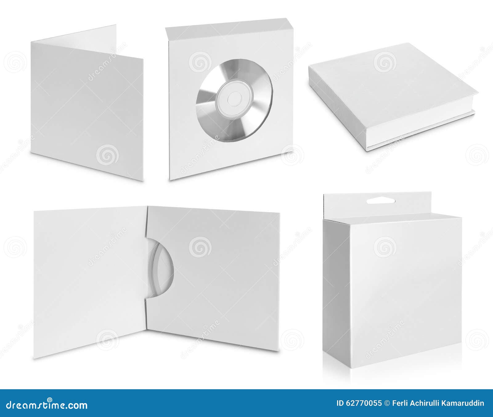 Compact Disc Package Isolated on White Background Stock Image - Image ...