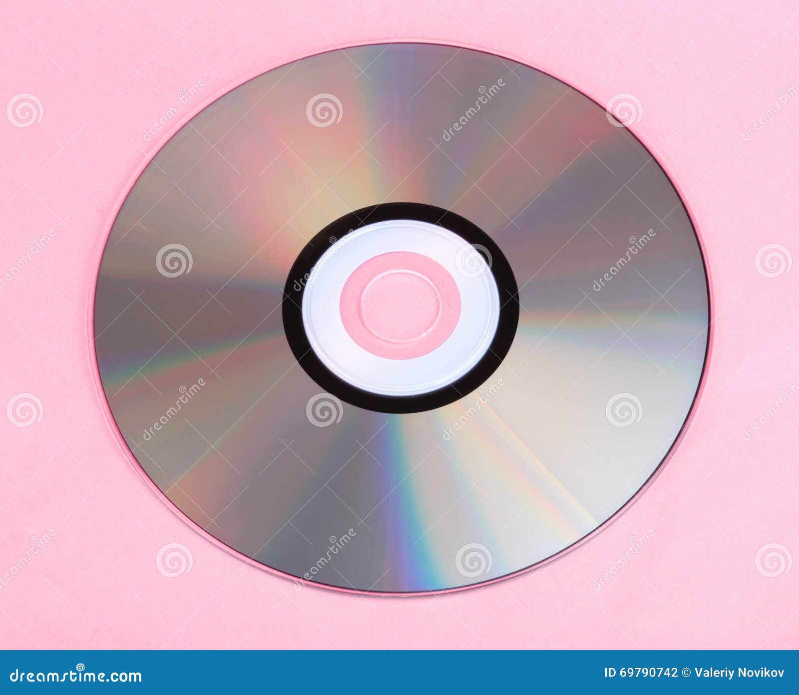 Compact disc on pink stock photo. Image of burn, copy - 69790742