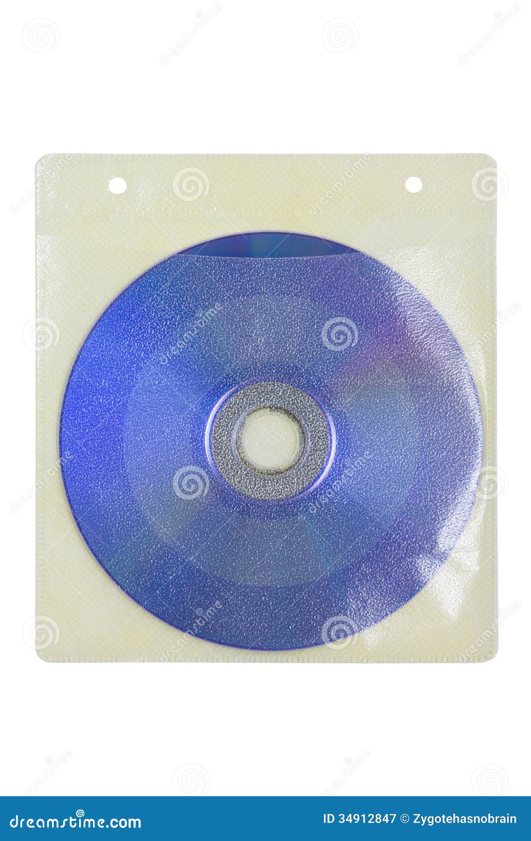 Compact Disc in Plastic Envelope. Stock Image - Image of light, message ...