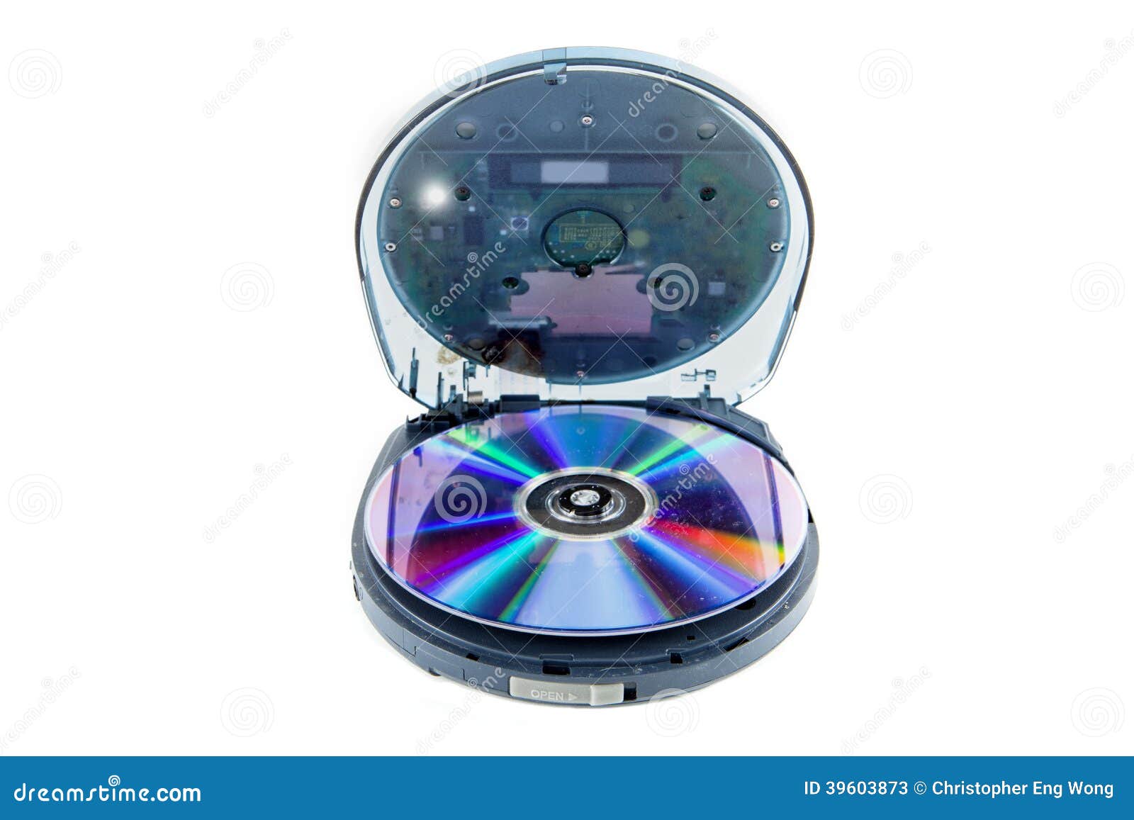 Disc Player With Screen. The Word Please Wait Is Written On The Screen ...