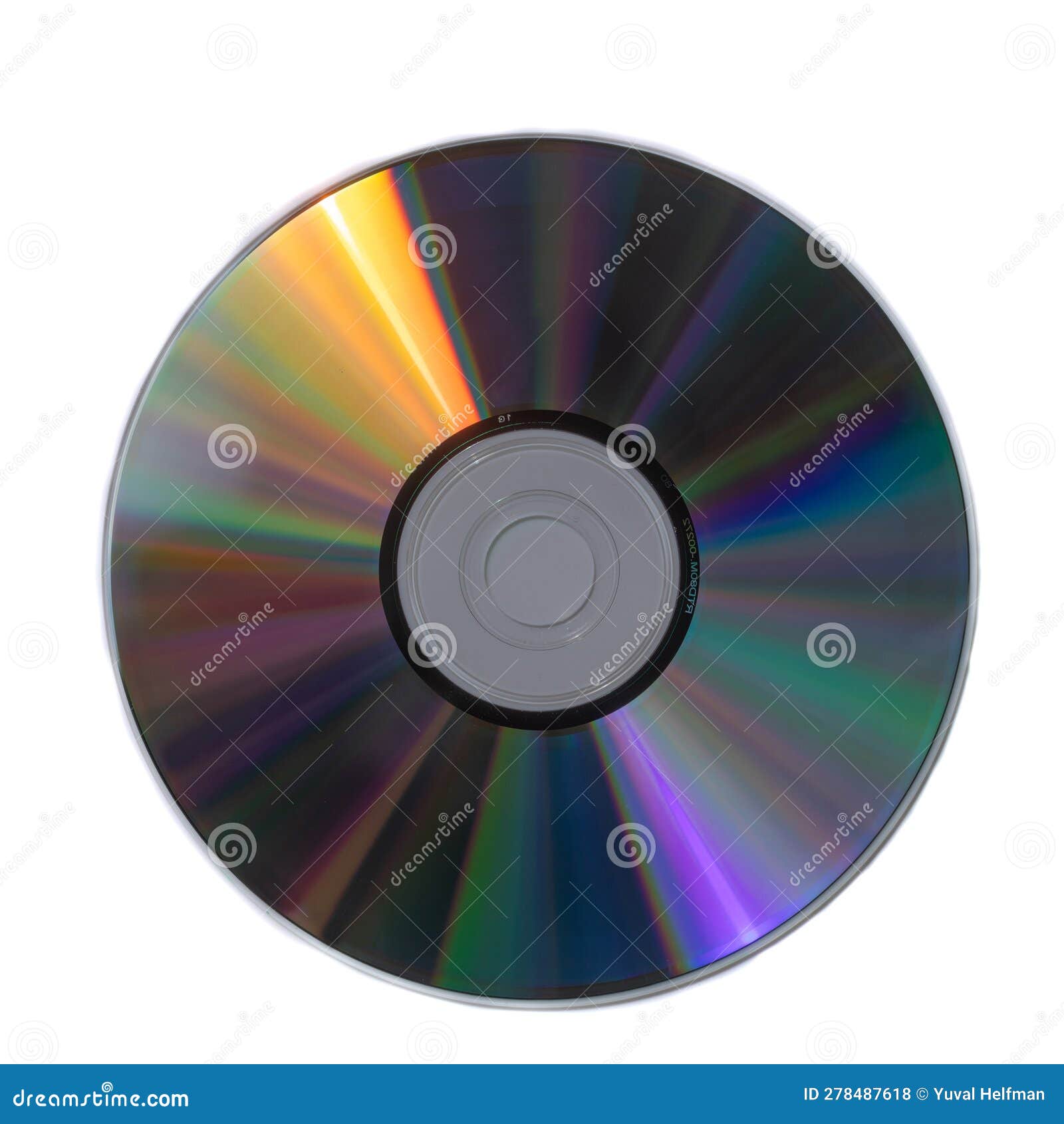 Compact Disc Reflecting Light Spectrum Isolated on White Stock Photo ...