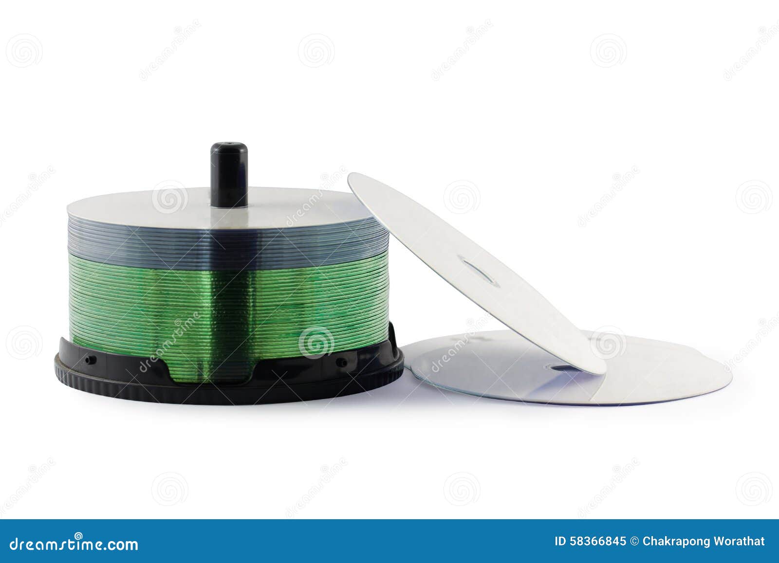 Compact Disc Set Isolated White Background. Stock Image - Image of ...