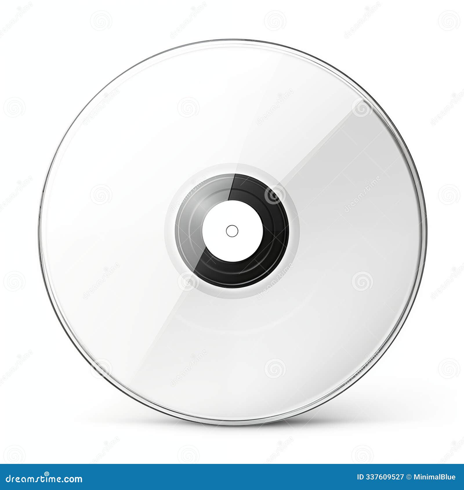 Compact Disc with Transparent Case Isolated on White Background Stock ...