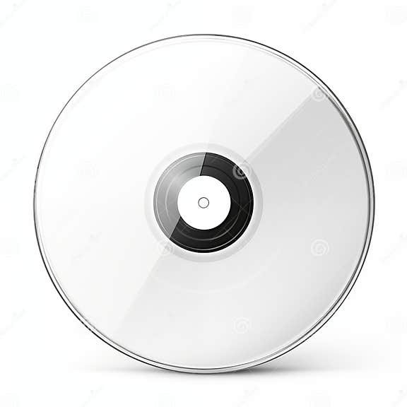 Compact Disc with Transparent Case Isolated on White Background Stock ...