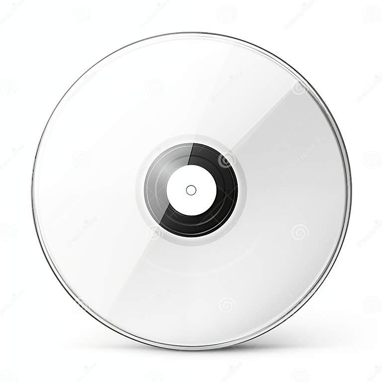 Compact Disc with Transparent Case Isolated on White Background Stock ...