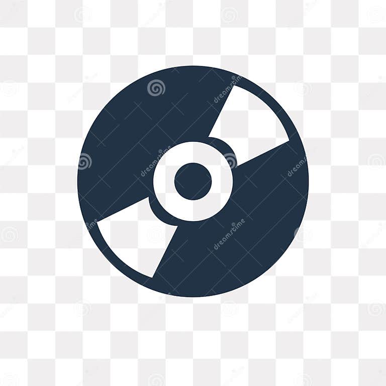 Compact Disc Vector Icon Isolated on Transparent Background, Com Stock ...
