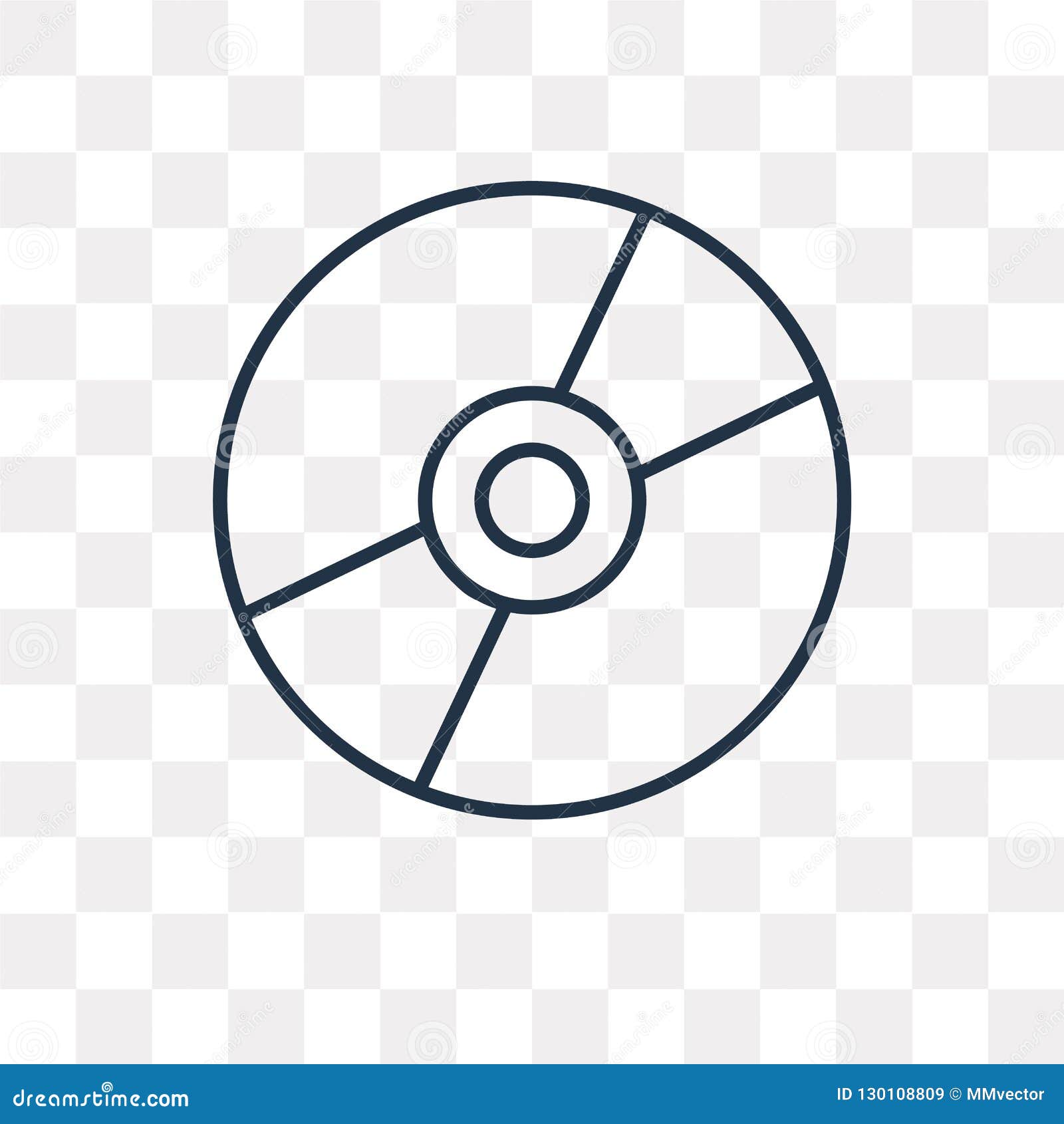 Compact Disc Vector Icon Isolated on Transparent Background, Lin Stock ...