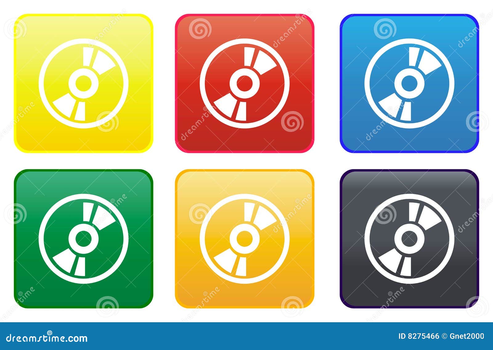 Compact disc web button stock vector. Illustration of laser - 8275466