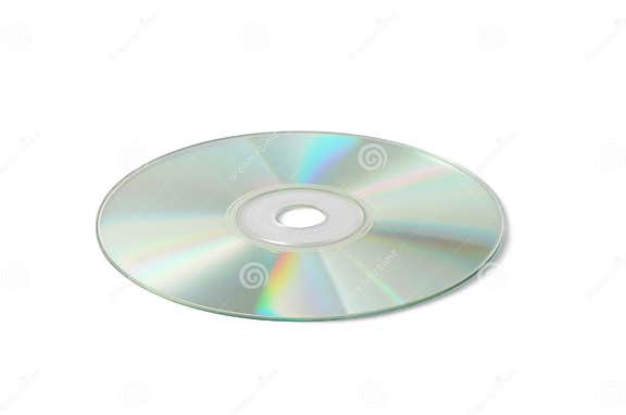 Compact Disc on White Background Stock Photo - Image of audio, data ...