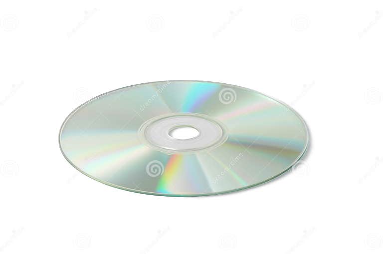 Compact Disc on White Background Stock Photo - Image of audio, data ...
