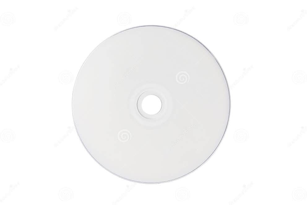 Compact Disc on White Background Stock Photo - Image of blank, data ...