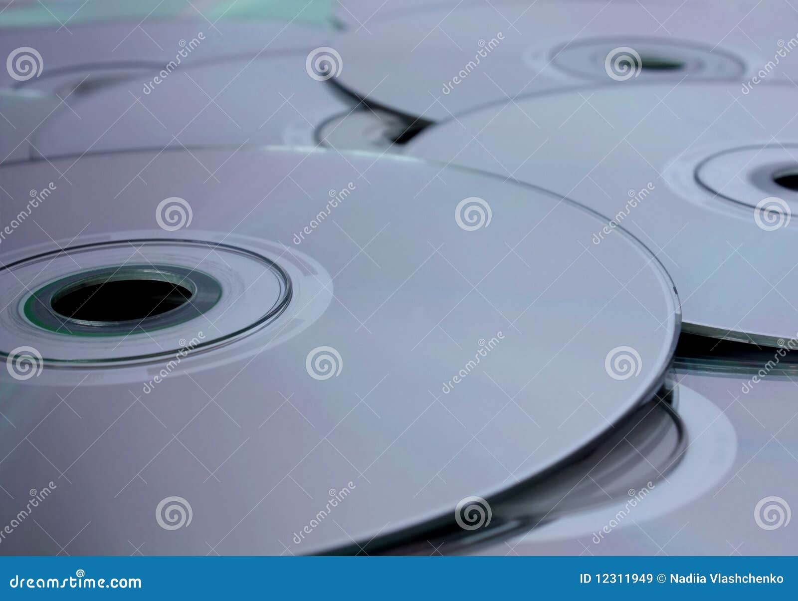 Compact discs stock image. Image of technology, colorful - 12311949