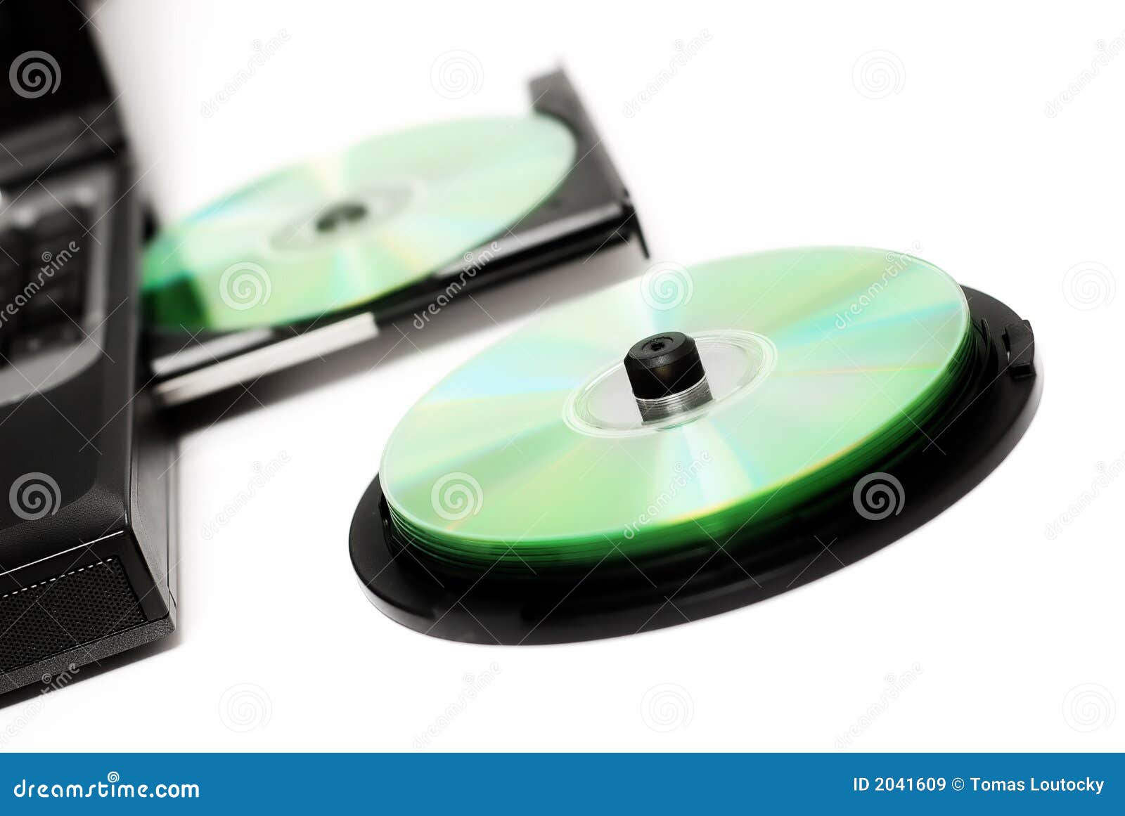Compact discs stock image. Image of desk, colors, display - 2041609