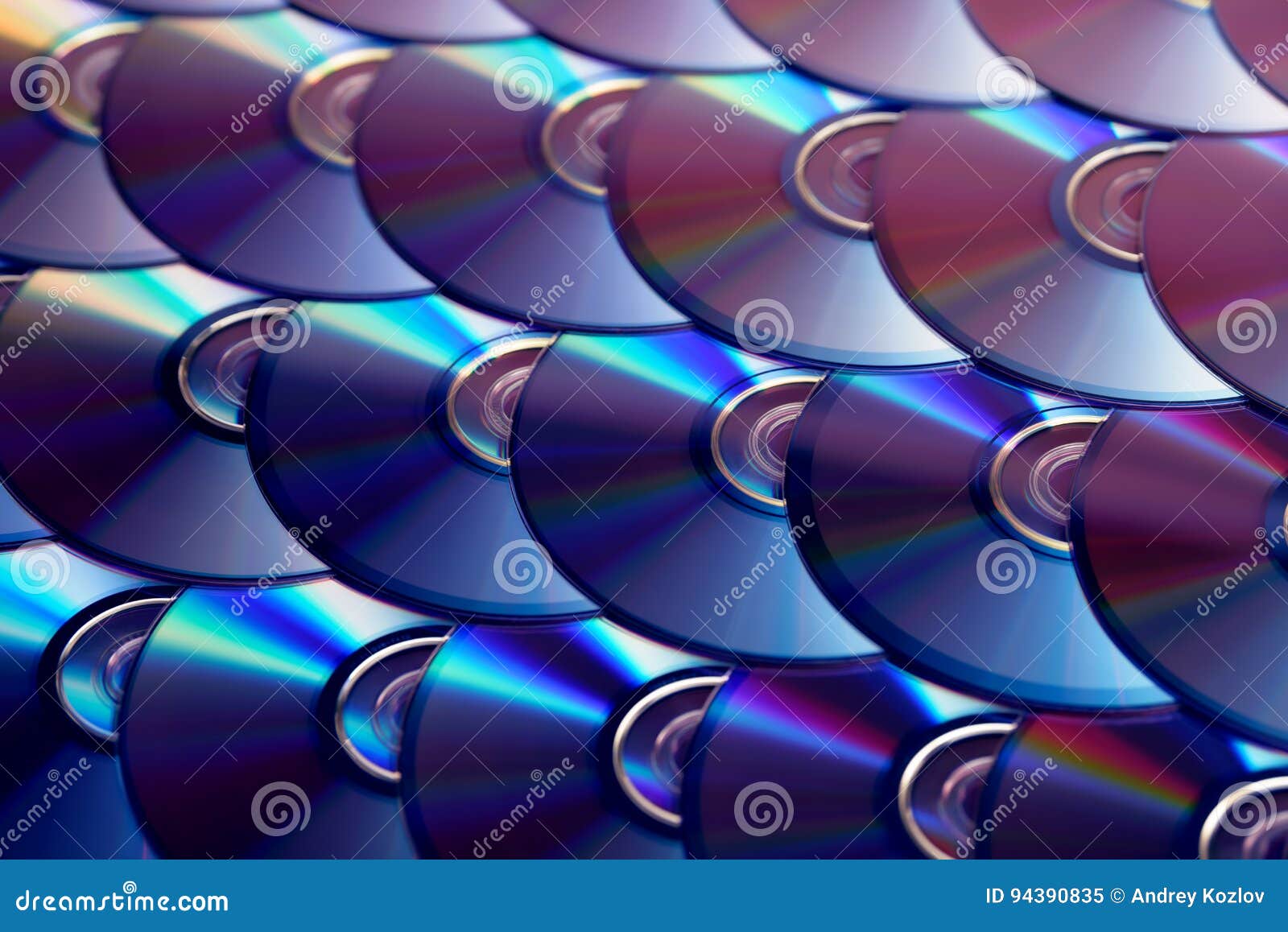 Compact Discs Background. Several Cd Dvd Blu-ray Discs. Optical ...