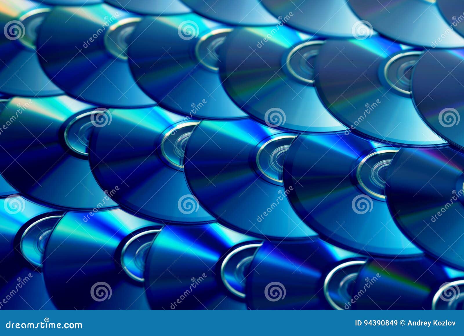 Compact Discs Background. Several Cd Dvd Blu-ray Discs. Optical ...