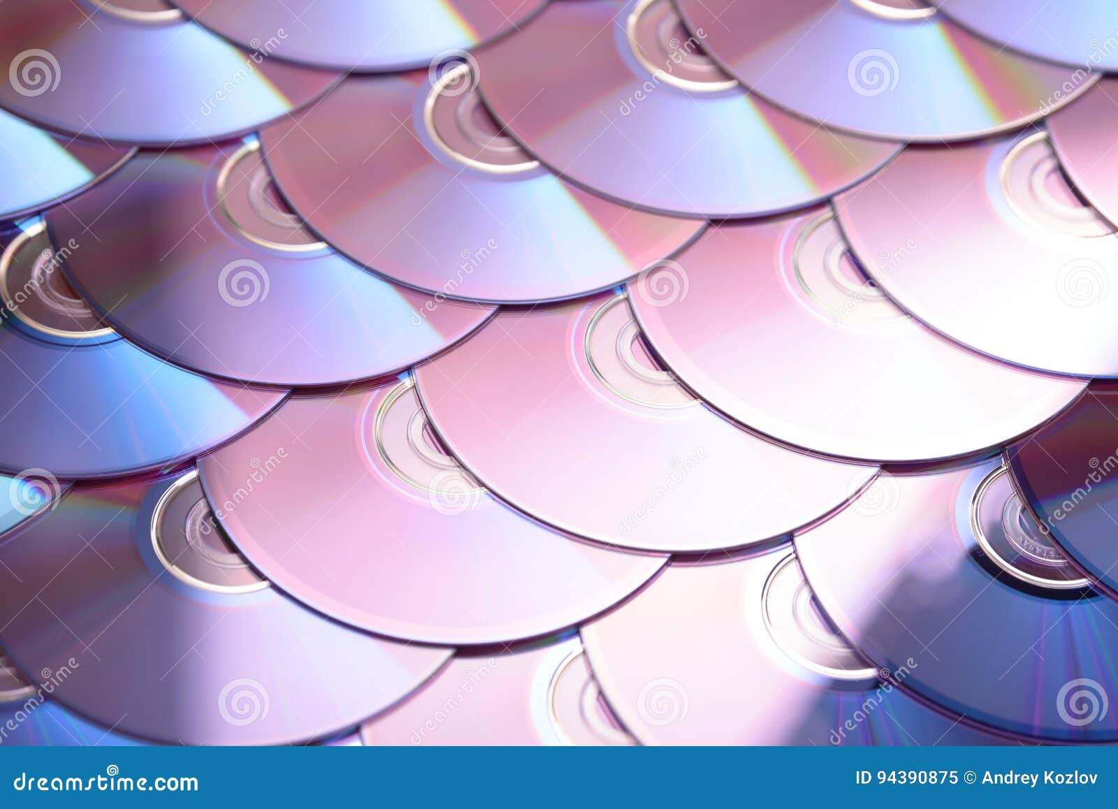 Compact Discs Background. Several Cd Dvd Blu-ray Discs. Optical ...