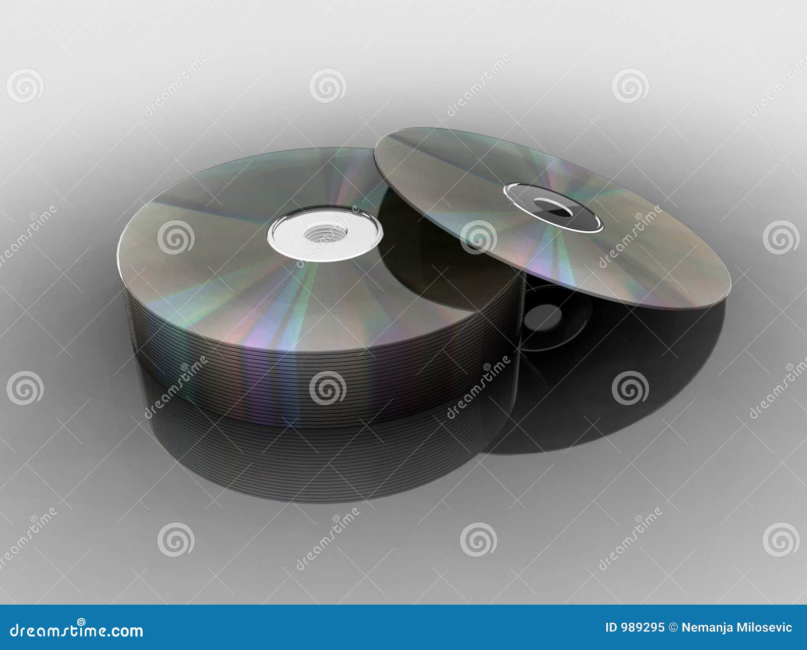Compact Discs CD/DVD stock illustration. Illustration of medium - 989295