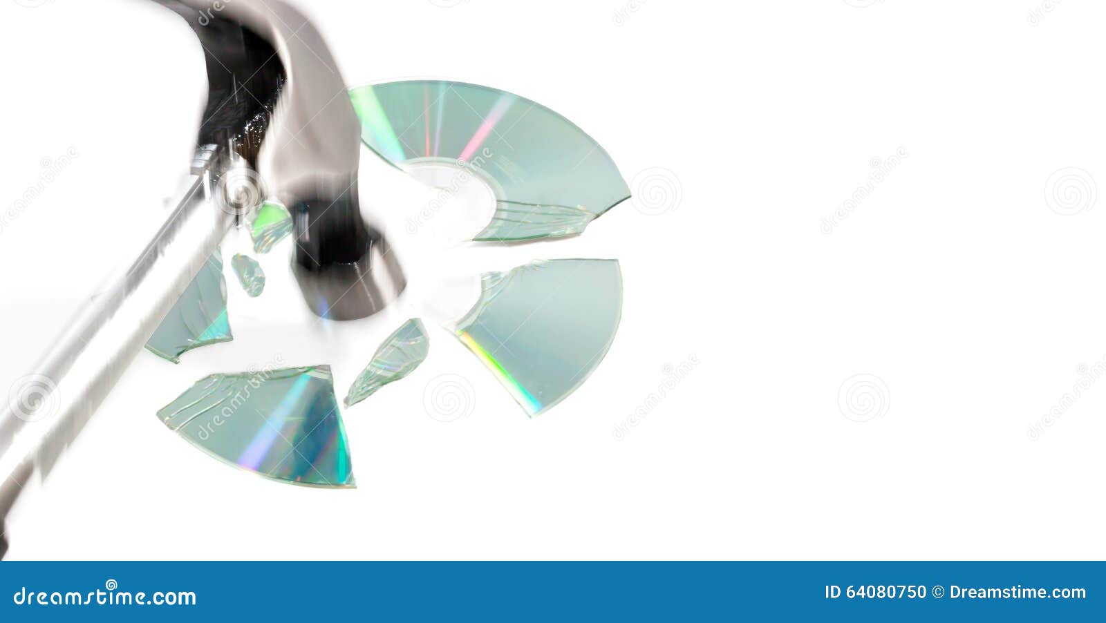 Compact Discs (Cds) Being Broken by a Hammer Stock Photo - Image of ...