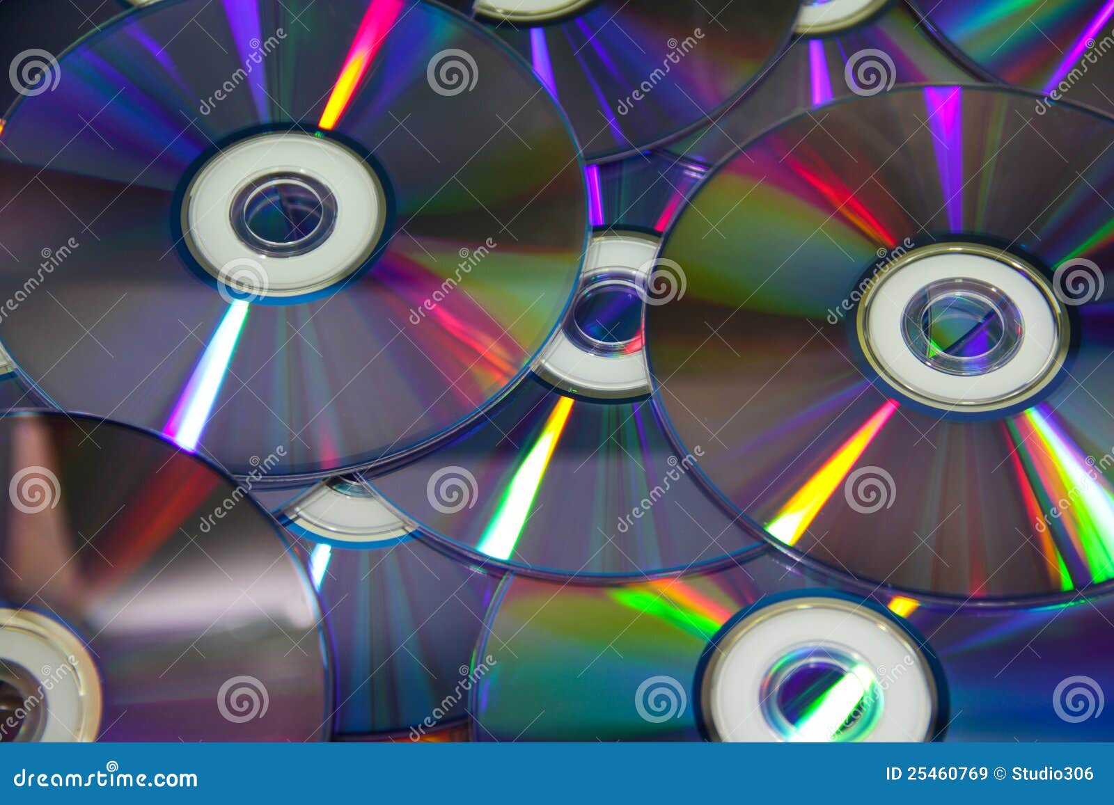 Compact Discs with Colour Light Stock Image - Image of equipment, disk ...