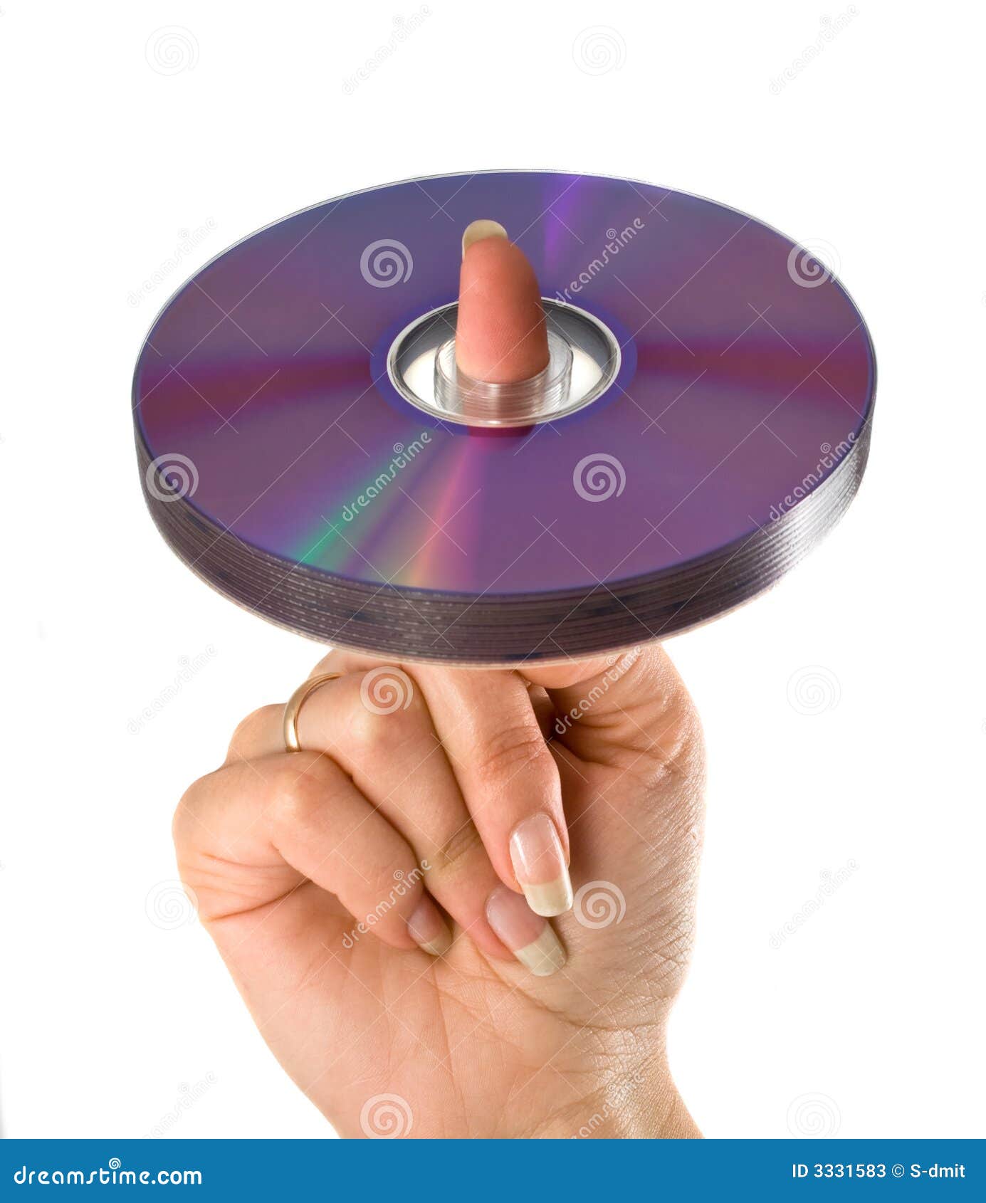 Compact discs in hand stock image. Image of decisions - 3331583