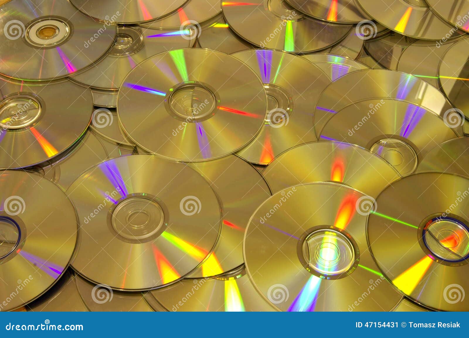 Compact Discs Background. Several Cd Dvd Blu-ray Discs. Optical ...