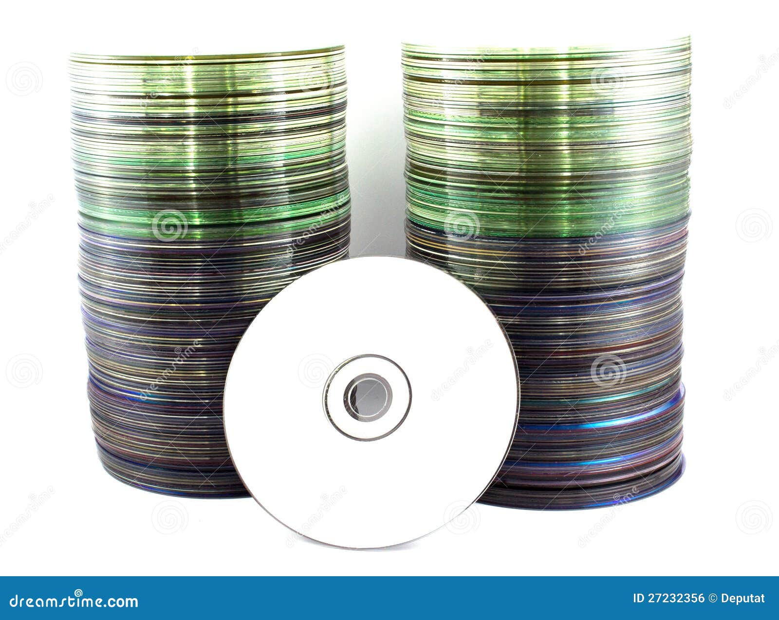 Compact Discs on a White Background Stock Photo - Image of backgrounds ...
