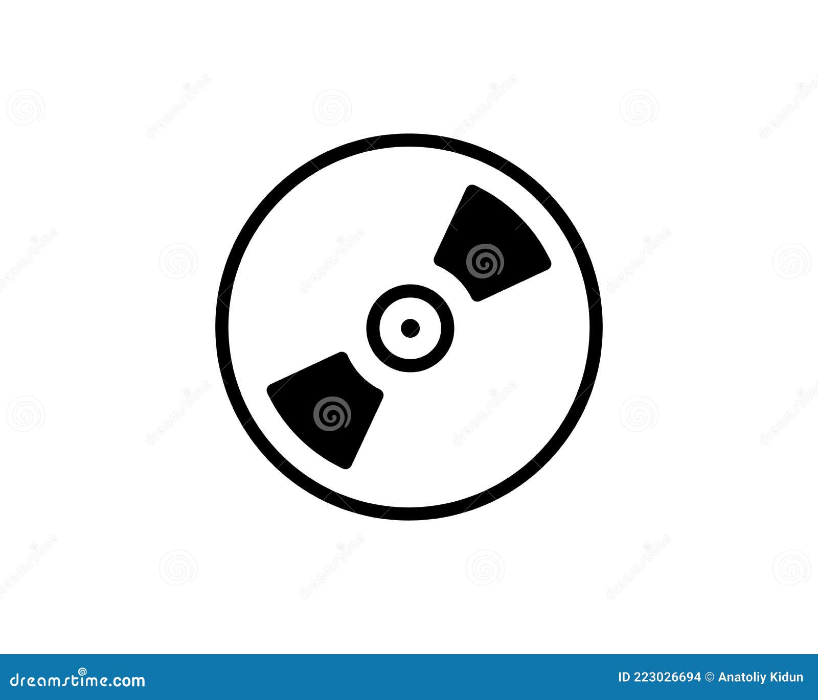 Compact Disk, Blu-ray, CD or DVD. Flat Vector Icon Illustration. Simple ...
