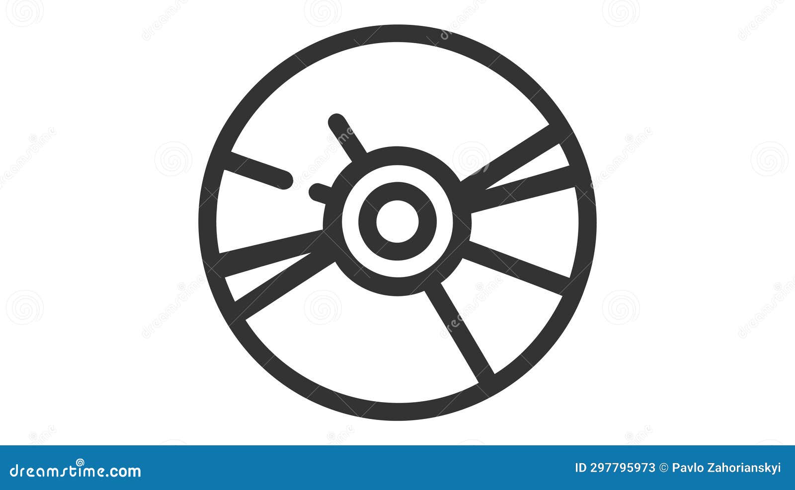 Compact Disk, Blu-ray, CD or DVD. Flat Vector Icon Illustration. Simple ...