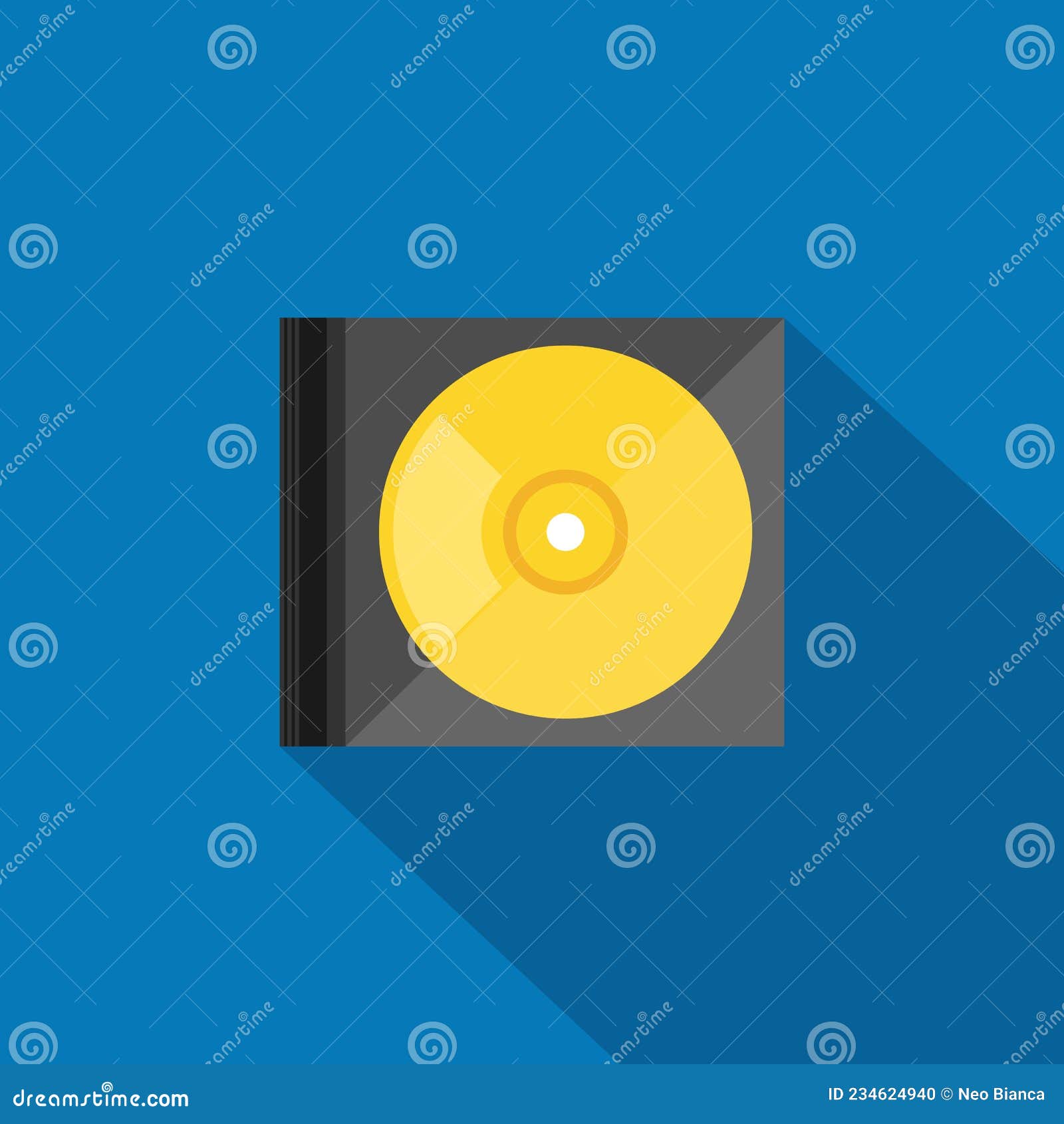 Compact Disk in Case. Flat Illustration of Compact-disc - Icon. Compact ...