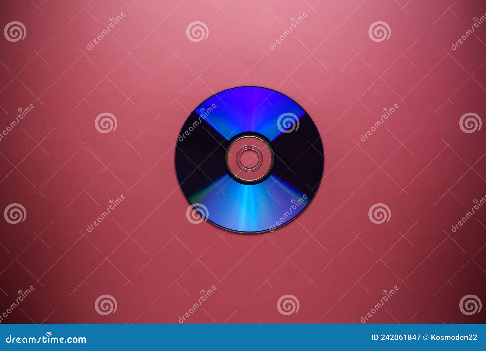 Compact Disk Close-up on a Red Burgundy Background, Outdated Data ...