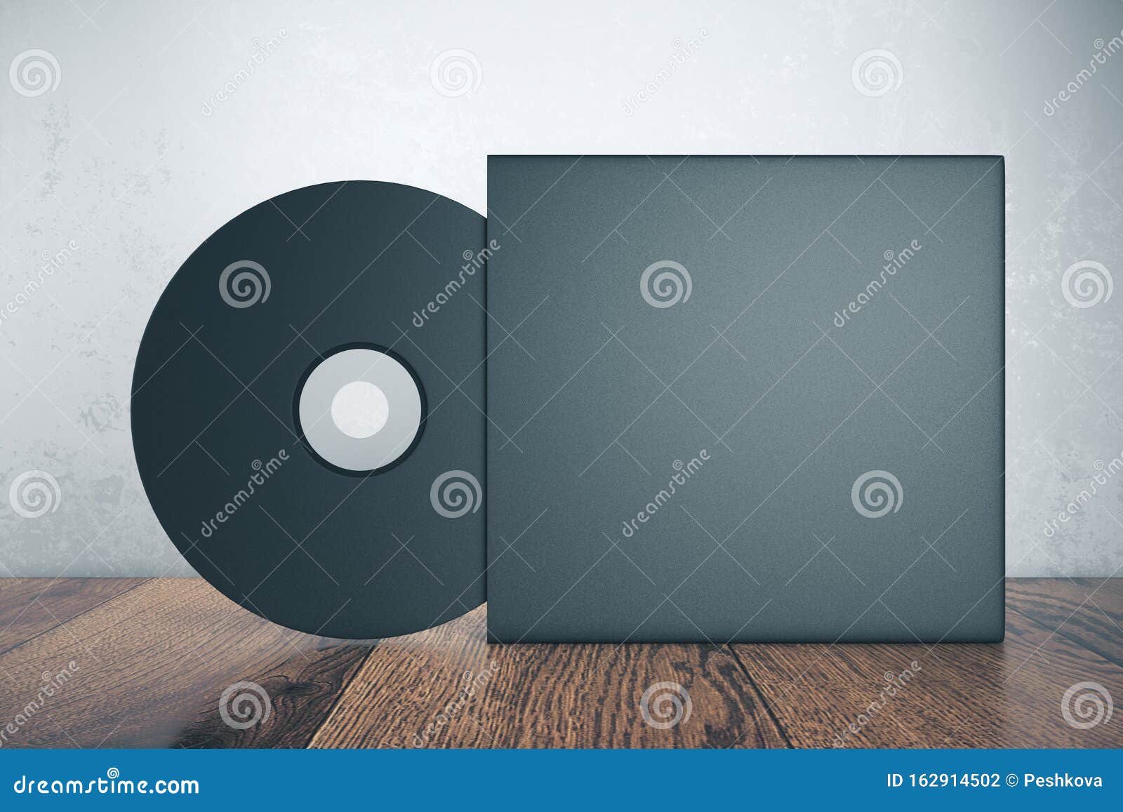 Compact disk with cover stock illustration. Illustration of empty ...