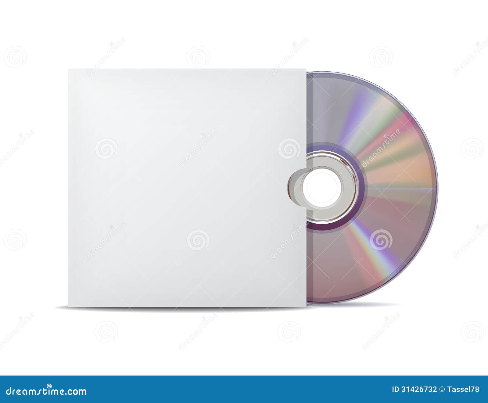 Compact disk with cover. stock vector. Illustration of electronic ...