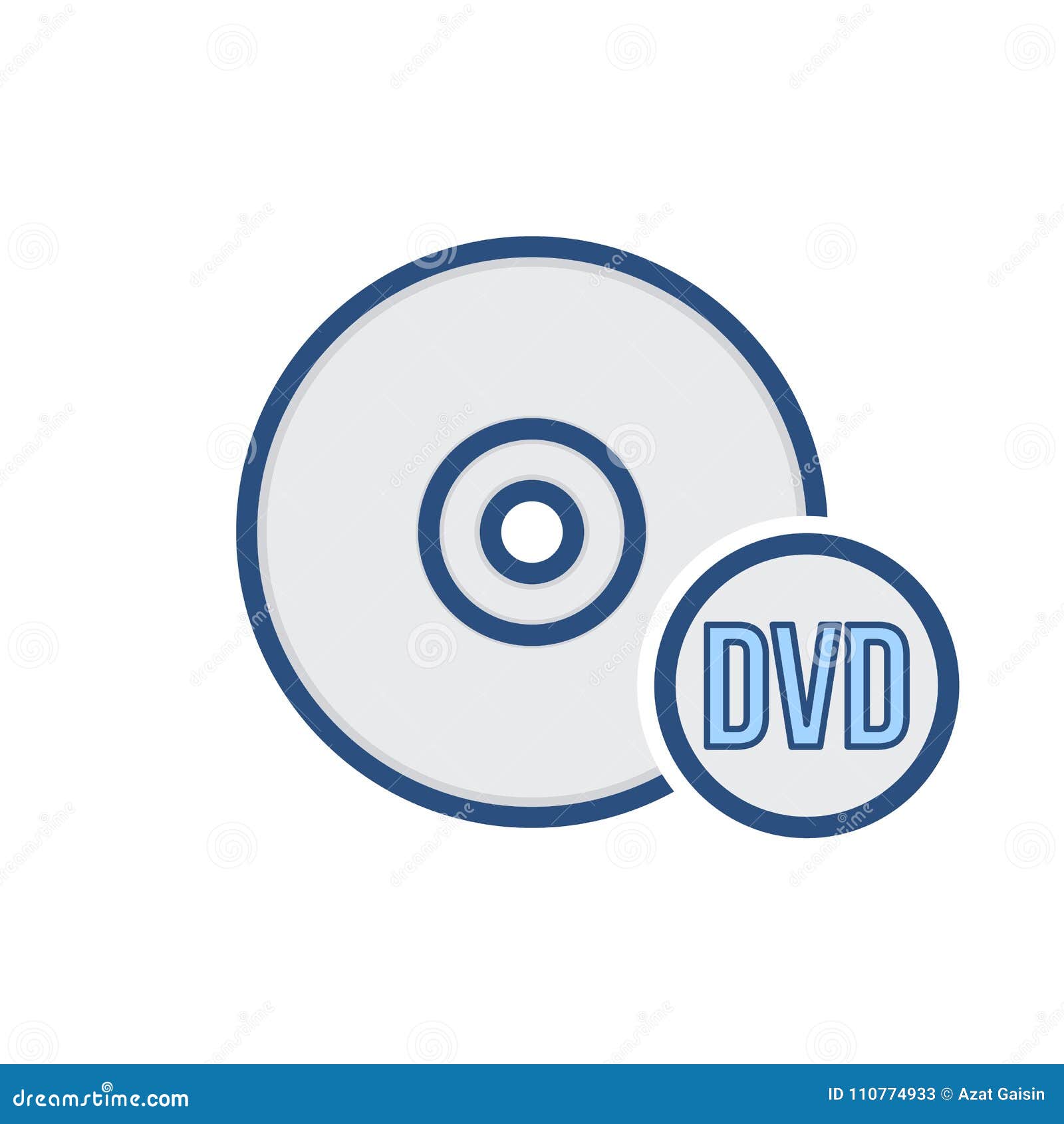 Compact Disk Drive Dvd Storage Icon Stock Vector - Illustration of ...