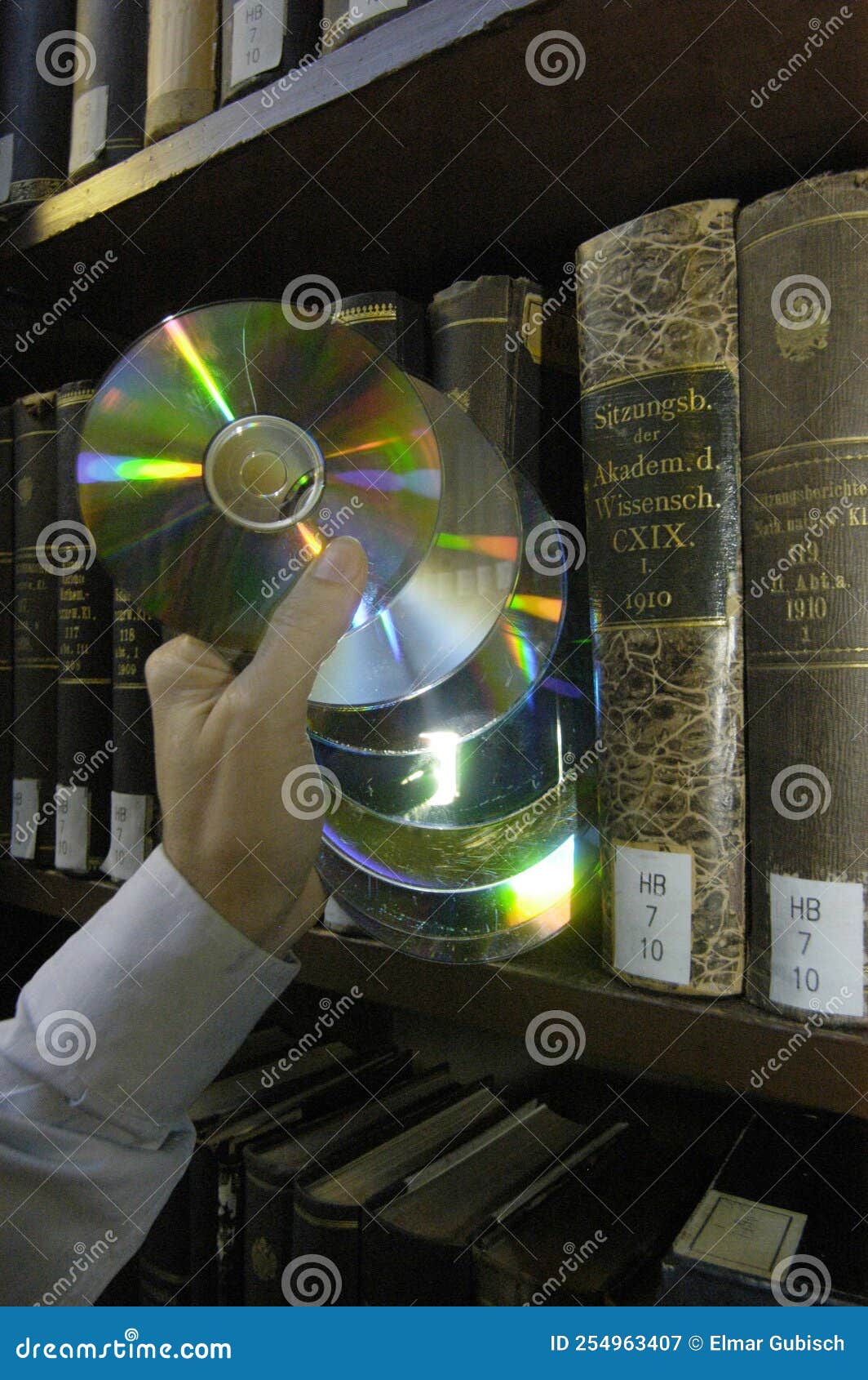 Compact Disk or Dvd in the Library Stock Image - Image of library ...