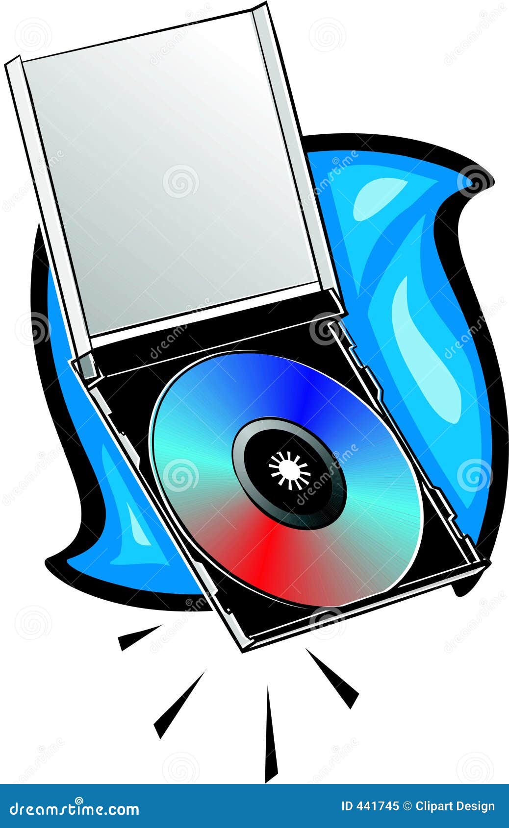 Compact Disk with Jewel Case Stock Illustration - Illustration of ...
