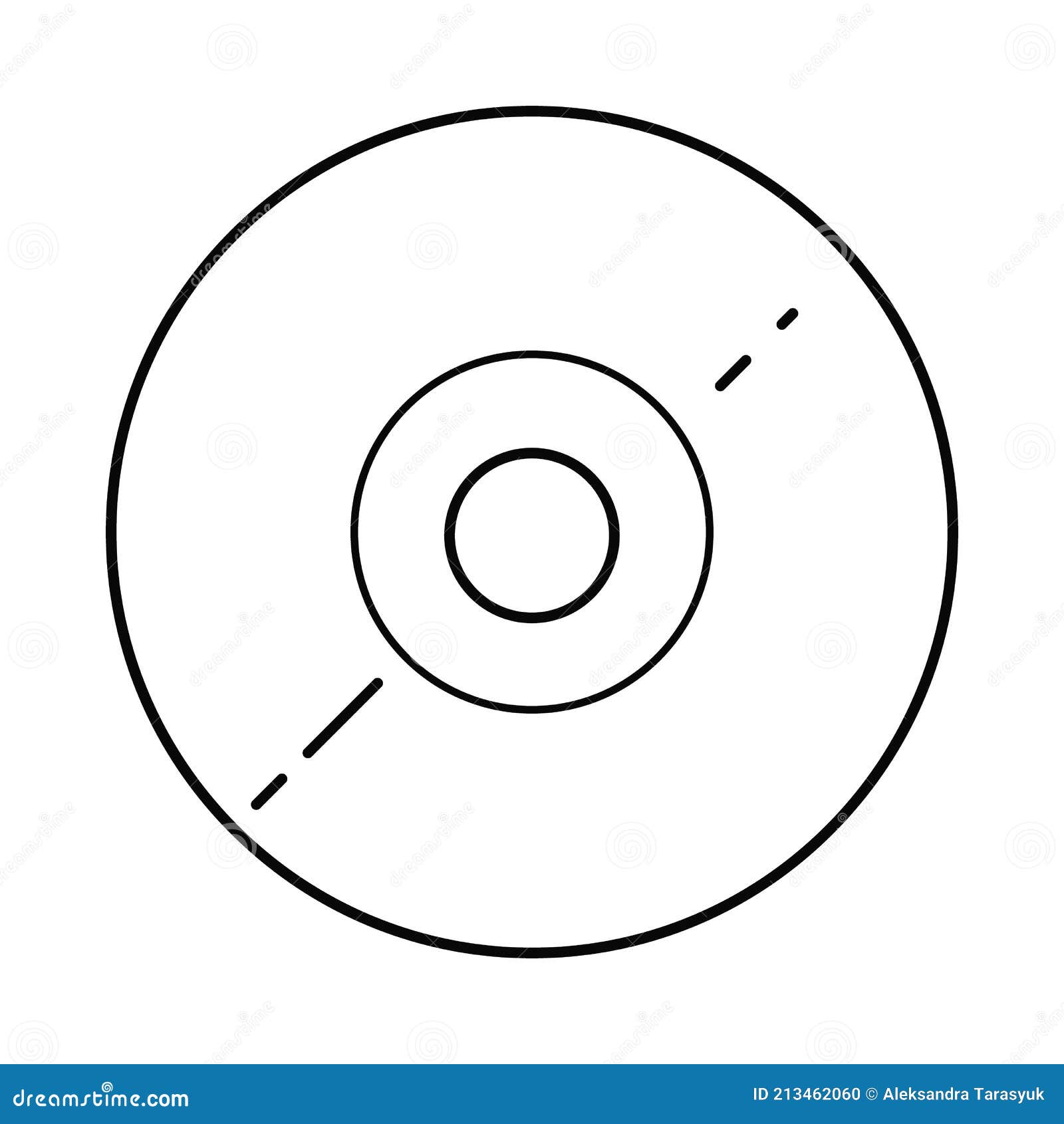 Compact Disk Line Icon. Simple Vector Illustration Stock Vector ...