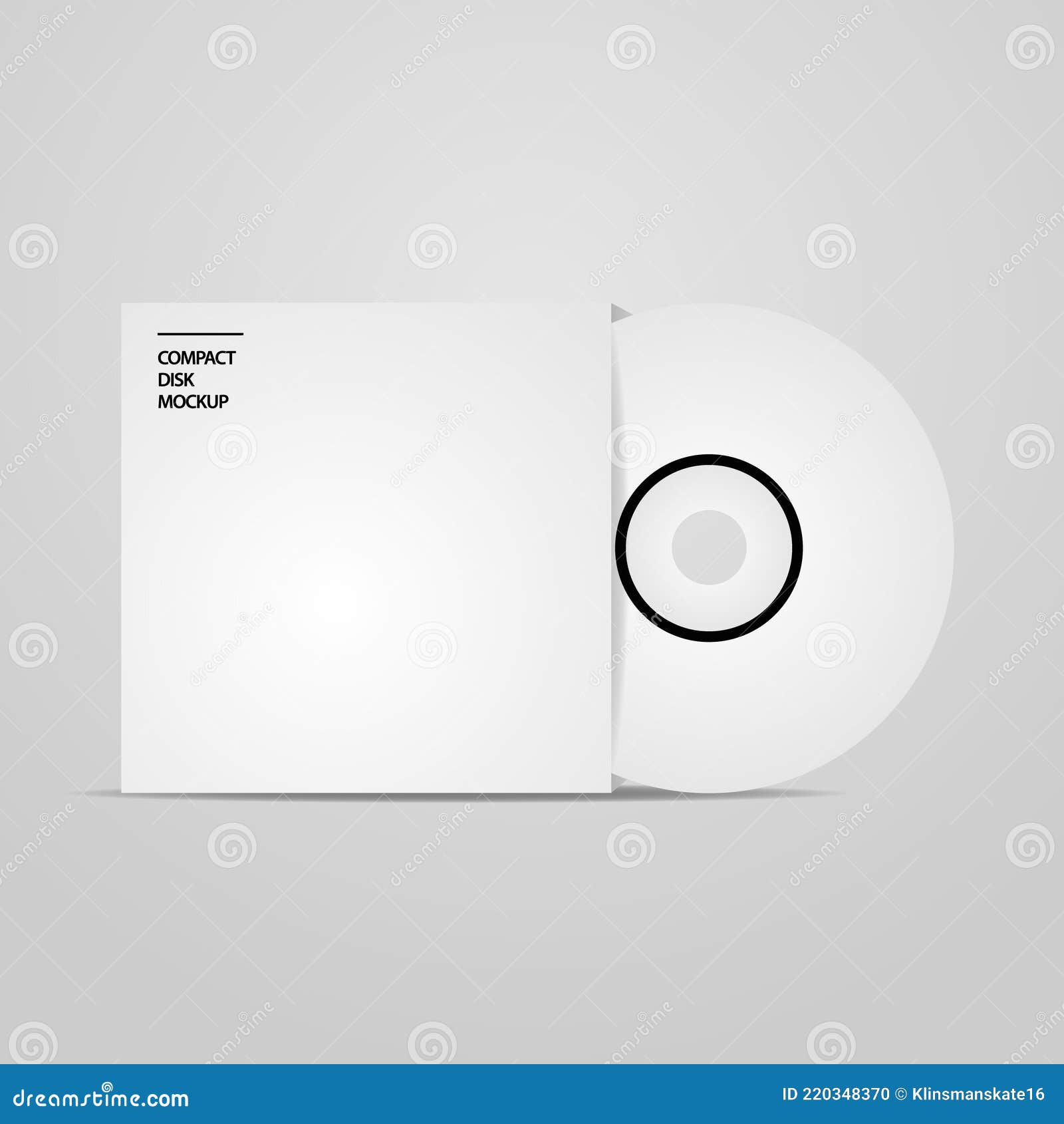 Compact Disk Mockup Template Design Vector Stock Illustration ...