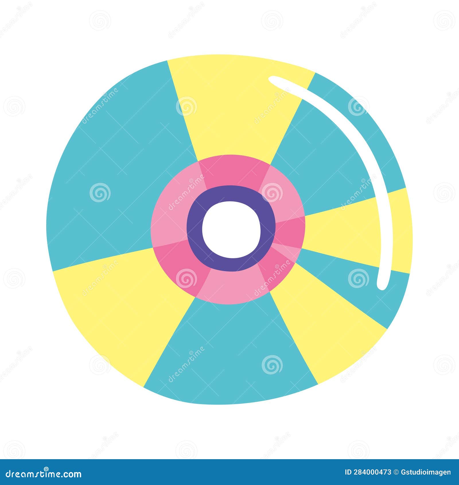 Compact disk retro style stock vector. Illustration of fashion - 284000473