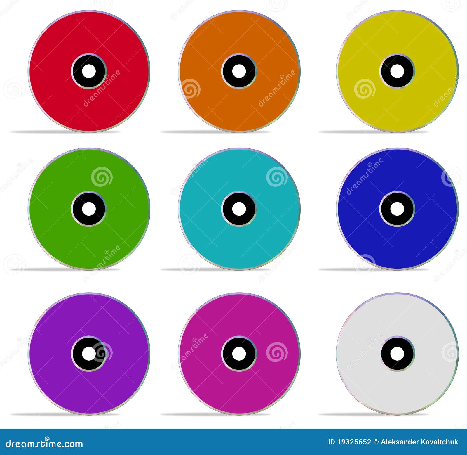 Compact disks stock illustration. Illustration of green - 19325652