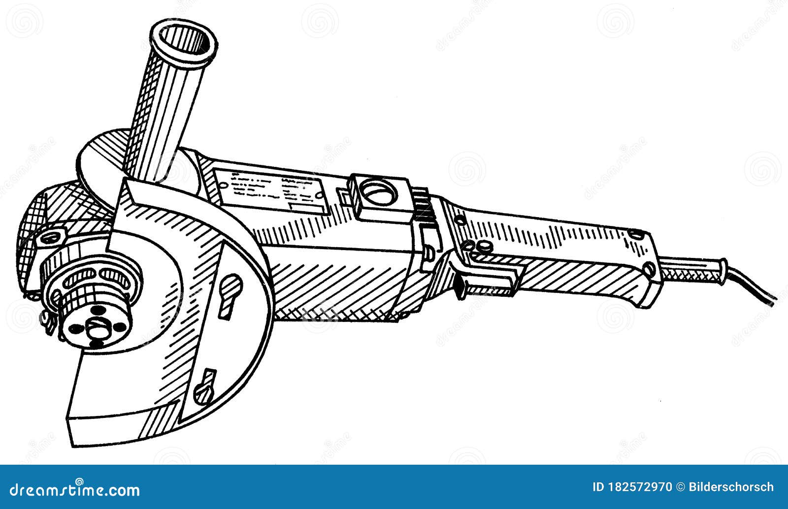 Electric Angle Grinder For Construction In An Isometric Projection ...