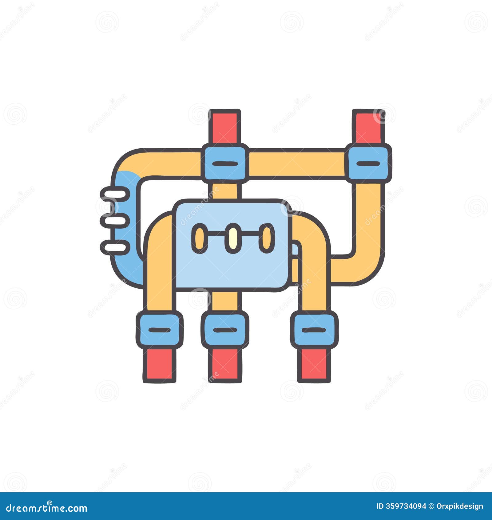 Electrical Conduit Design For Safe Installations Vector Illustration ...