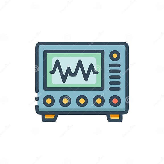 Compact Electronic Oscilloscope for Easy Use Stock Illustration ...