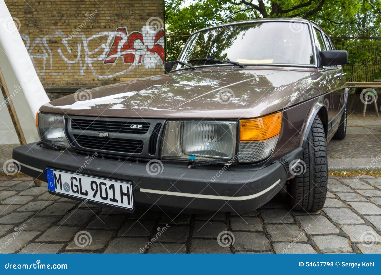 Compact Executive Car Saab 900 GLE, 1983 Editorial Stock Photo - Image ...