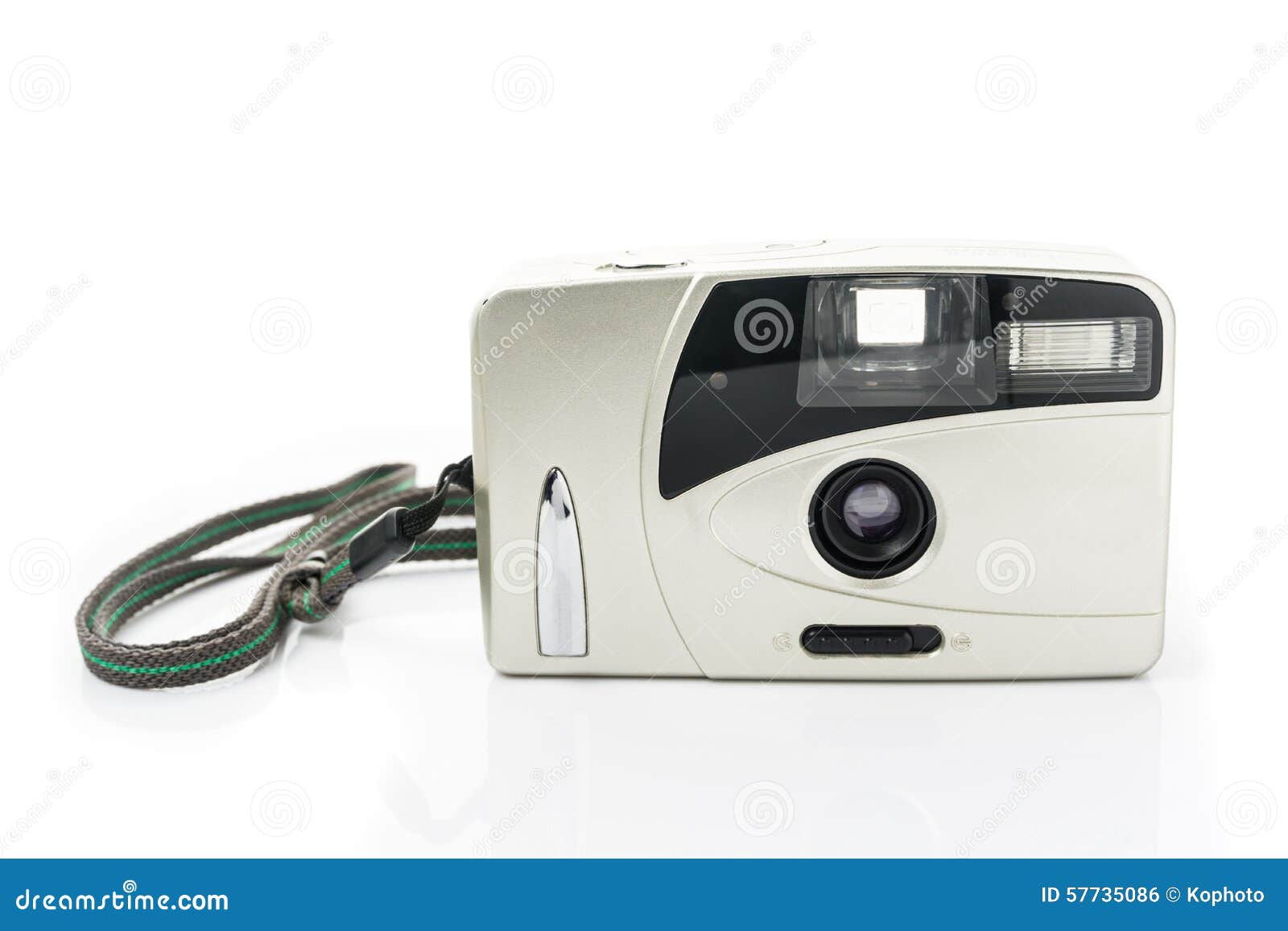 Compact Film Camera Isolated Stock Photo - Image of strap, design: 57735086
