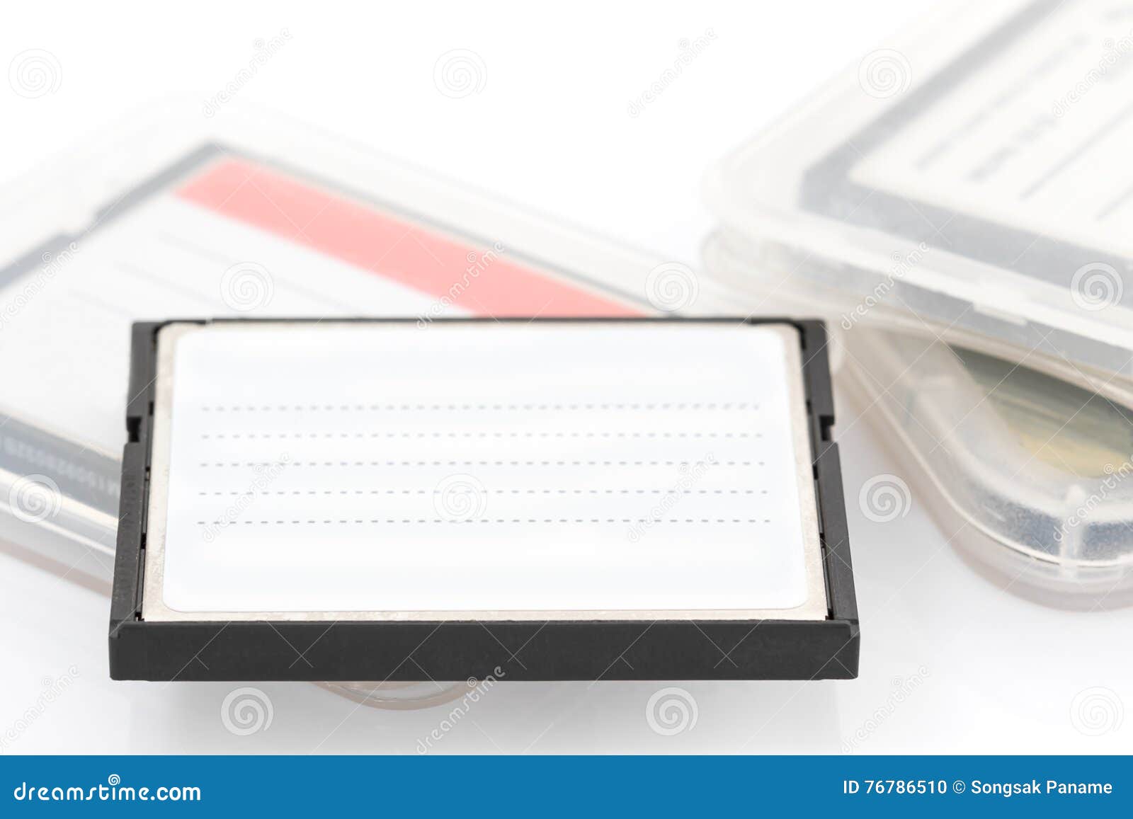 Compact Flash Memory Card and Case Stock Photo - Image of isolated ...