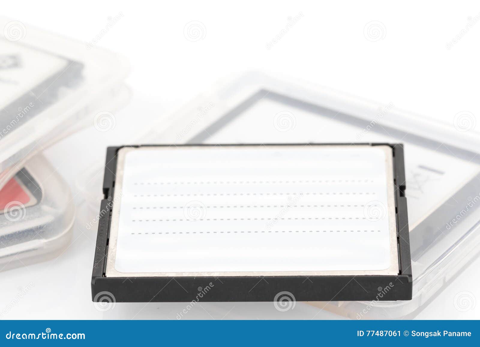 Compact Flash Memory Card and Case Stock Image - Image of removable ...