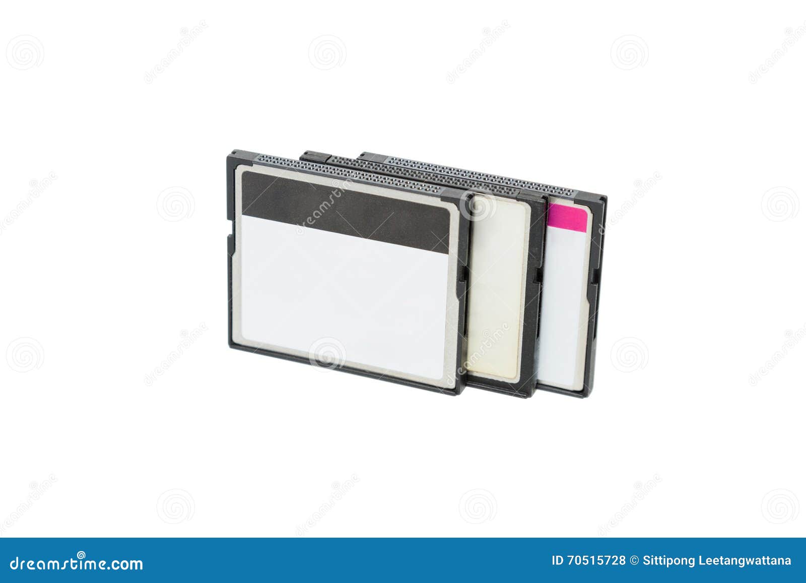Compact Flash Memory Cards Isolated on White Stock Photo - Image of ...