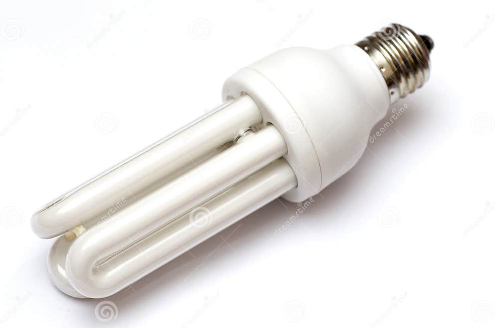 Compact Flourescent Bulb stock image. Image of power - 12186719