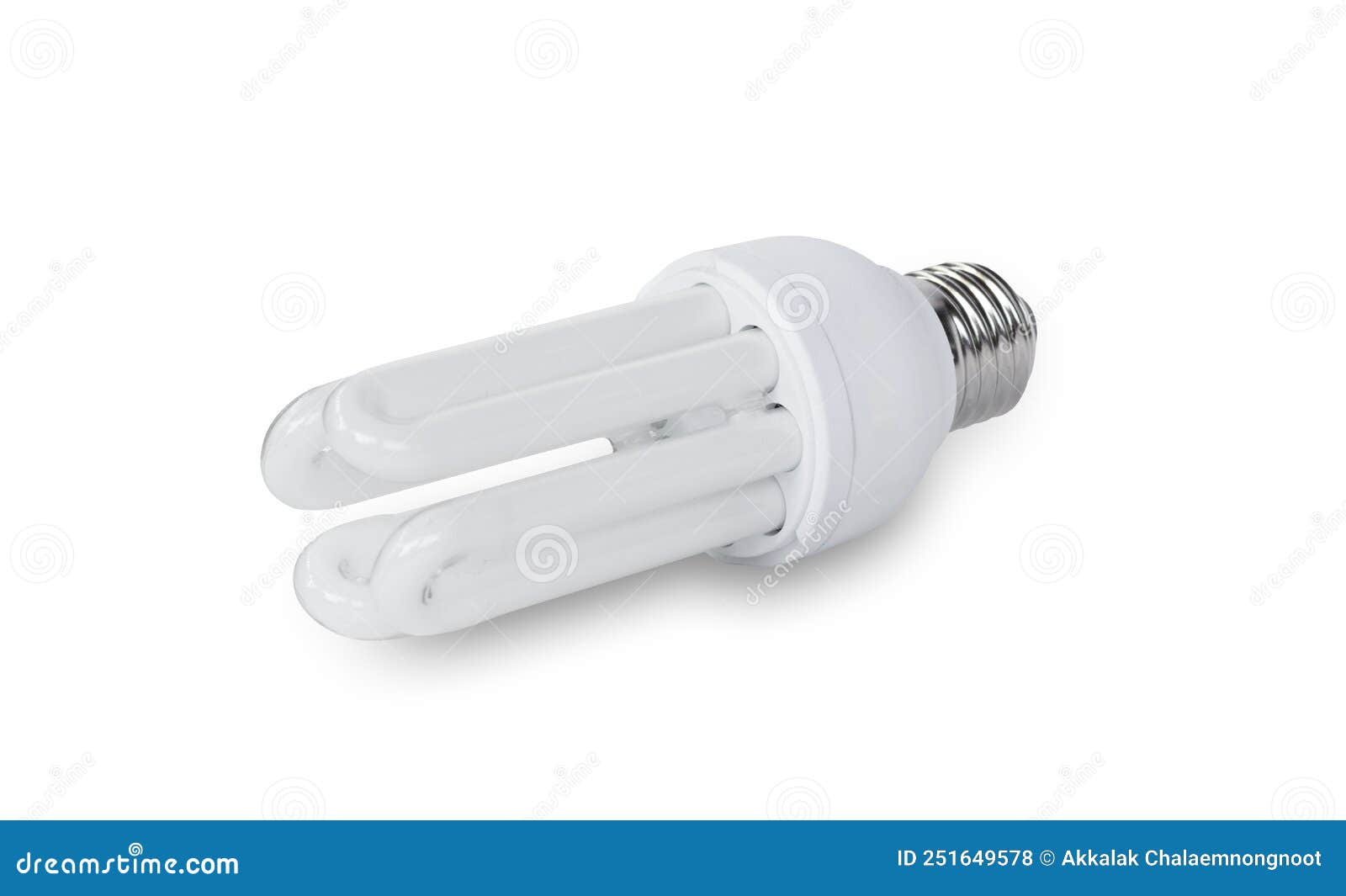 Compact Fluorescent Bulb Isolated on White Background Stock Photo ...